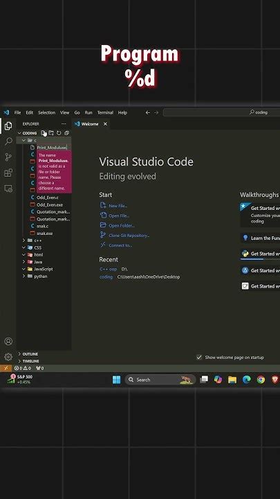 print d in c language shorts shortvideo coding c programming program youtube