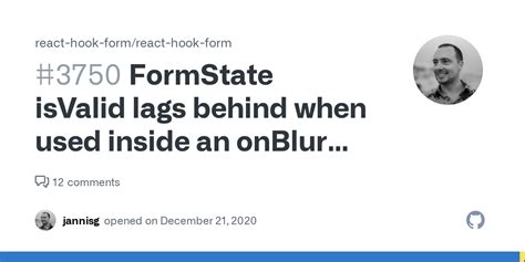 formstate isvalid lags behind when used inside an onblur handler