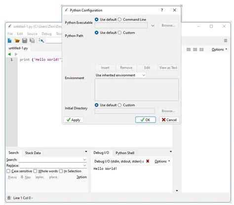 Wing 101 Python настройка