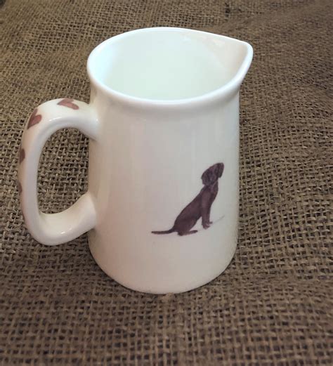 Brown Cocker Spaniel 14 Pint Straight Sided Bone China Jug Gabriella Shaw Ceramics
