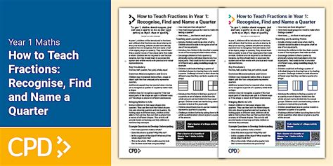 How To Teach Fractions In Year 1 Recognise Find And Name A Quarter