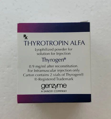 0 9 Mg Thyrogen Injection Sanofi Genzyme At ₹ 49500 Vial Thyrotropin Alfa Injection In Unjha