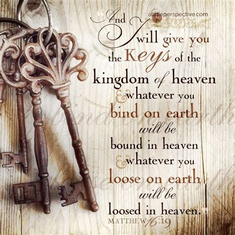 Matthew 16 Keys Of The Kingdom Of Heaven Bible Verses About Keys