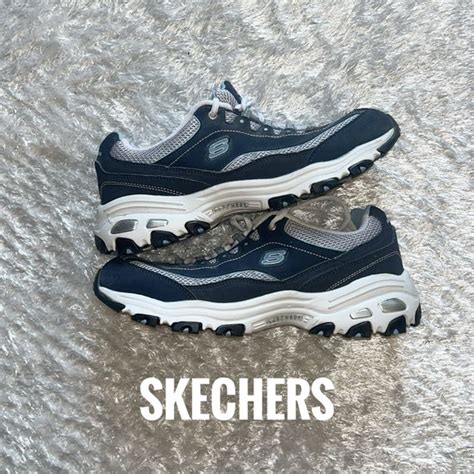 Skechers Shoes Skechers Blue And White Athletic Sneakers With
