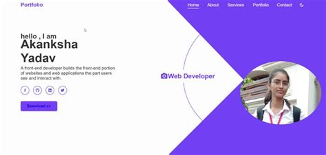 Akanksha Yadav On Linkedin Portfolio Webpage Codealpha Internship