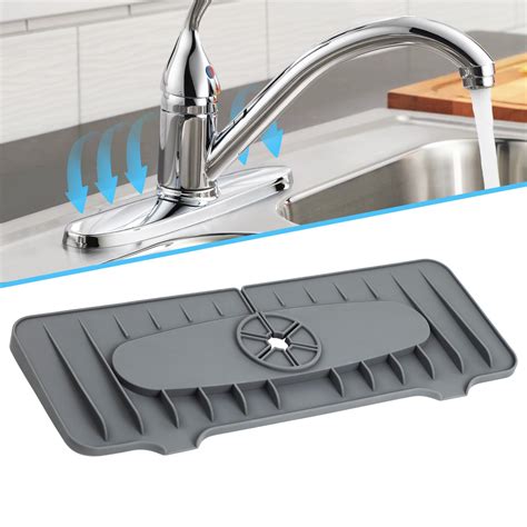 Silicone Faucet Splash Guard 14 25 Inch Faucet Water Catcher Mat Two