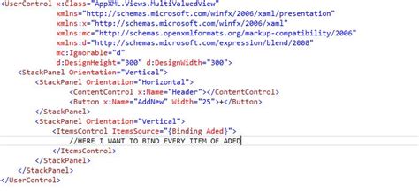 C How To Bind A Modelview Item From A Observablecollection In Xml