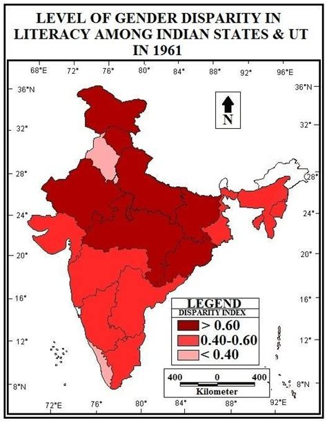 Spatial Level Of Gender Disparity 1961 Fig 3 Spatial Level Of Gender
