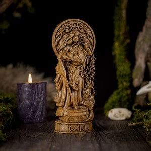 Danu Wooden Statue Irish Mythology Irish Goddess Statue Danu Goddess Statue Pagan Statue