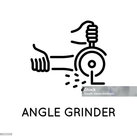 앵글 그라인더 아이콘입니다 금속의 기계적 가공 손 도구 흰색 배경에 격리 된 간단한 스타일의 벡터 기호 그라인더 산업 장비에 대한 스톡 벡터 아트 및 기타 이미지 Istock