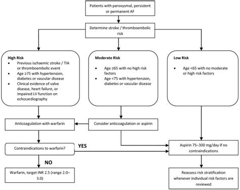Nice Stroke Risk Stratification And Thromboprophylaxis Algorithm
