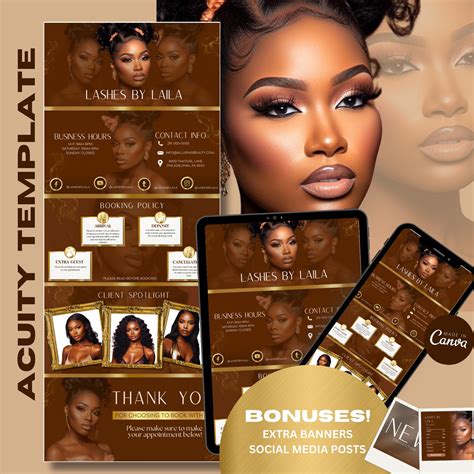 Acuity Scheduling Template Acuity Booking Template Acuity Template Hairstylist Canva Website