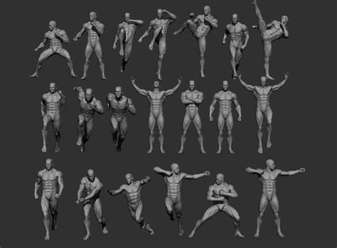 20 Male Full Body Poses Modelo 3d Turbosquid 1938549