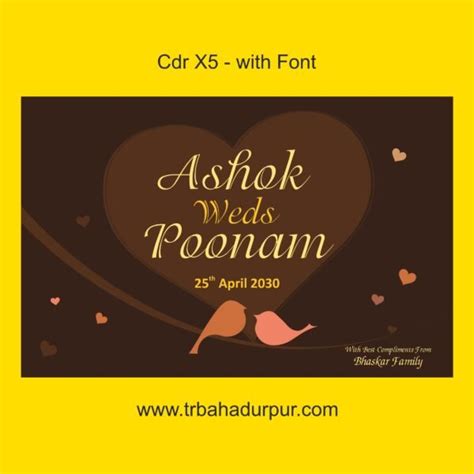 Wedding Sticker Design In English Cdr