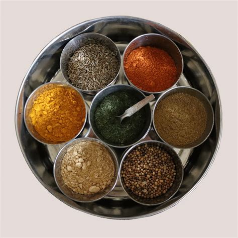 Masala Dabba Spice Tin Traditional Indian Spice Container