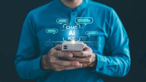 Ai Tech Chat Bot Chat With Ai Virtual Graphic Of A Chatbot On A Tablet With A Command Prompt