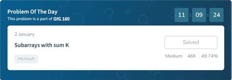 Geekstreak2024 Gfg160 Potd Geeksforgeeks Gfgcoding Kamal Deep Thakur