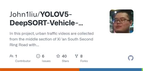 Yolov5 Deepsort Vehicle Tracking Masterreadmemd At Main · John1liu
