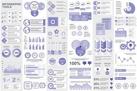 bundle infographic elements data visualization vector design template