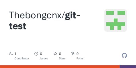 GitHub Thebongcnx Git Test