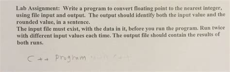Solved Lab Assignment Write A Program To Convert Floating