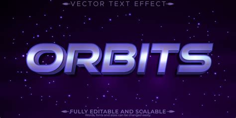 Premium Vector Orbit Text Effect Editable Gaming And Cyber Text Style