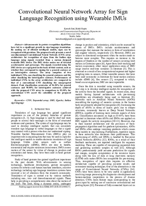 Pdf Convolutional Neural Network Array For Sign Language Recognition