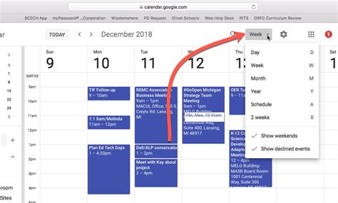 Google Calendar How To Change Your Viewing Option