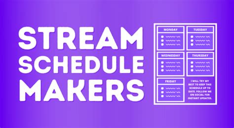 Best Stream Schedule Makers And Tools Free And Paid Design Hub
