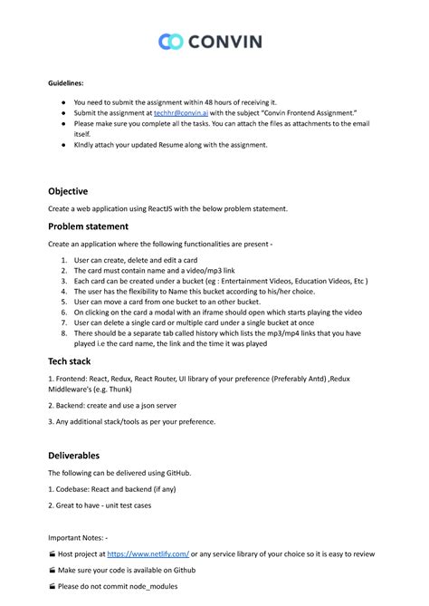 Frontend Internship Assignment 1 1 Guidelines You Need To Submit