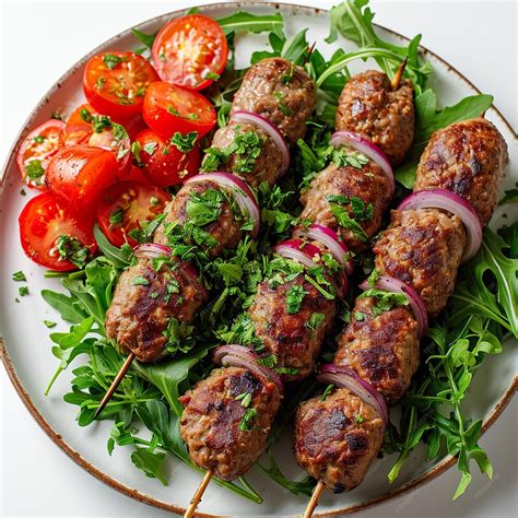 Premium Ai Image Long Turkish Adana Kebabs Made From Seasoned Ground
