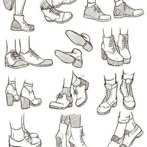 Pin By Rainbowsalt On Accessories Tutorial Shoes Drawing Drawings
