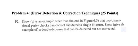 solved problem 4 error detection and correction technique