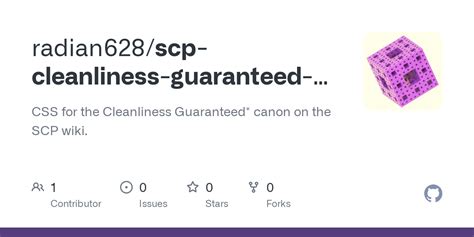 github radian628 scp cleanliness guaranteed hub theme css for the