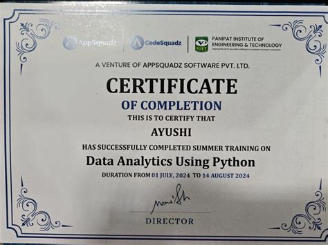 Datascience Dataanalytics Codesquads Appsquads Pyhton Ayushi Goel
