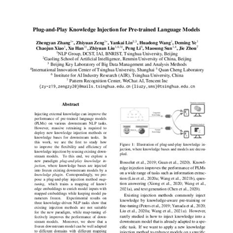 Plug And Play Knowledge Injection For Pre Trained Language Models Acl Anthology