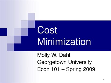 PPT Cost Minimization PowerPoint Presentation Free Download ID 282133