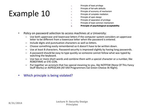 Ppt Lecture 10 Security Design Principles Powerpoint Presentation Free Download Id3729593