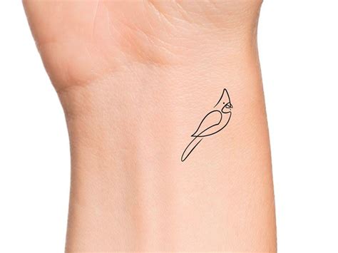 Small Cardinal Temporary Tattoo Etsy Small Cardinal Tattoo