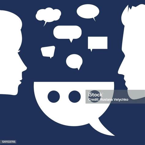 남자와 여자는 온라인으로 채팅 서로 메시지를 보내는 채팅 대화 연설 거품 인터넷 또는 소셜 네트워크 통신 가상 관계 가상현실에