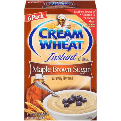 Cream Of Wheat Maple Brown Sugar Instant Hot Cereal 6ct Usafoods