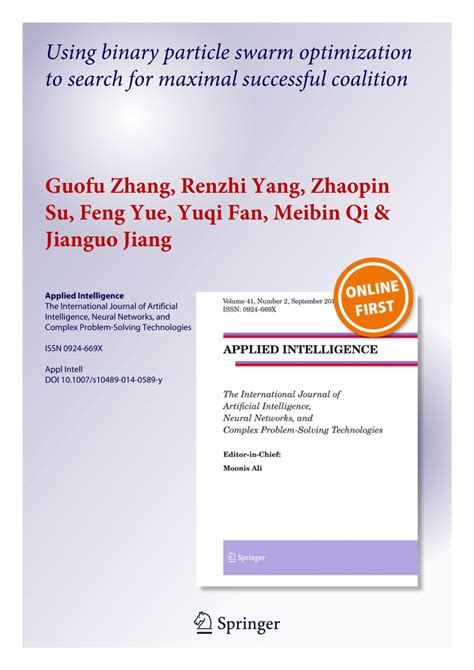 Pdf Using Binary Particle Swarm Optimization To Search For Maximal