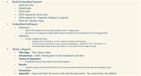 Solved Build Embedded System Nios Iie Cpu 256kb Solutioninn