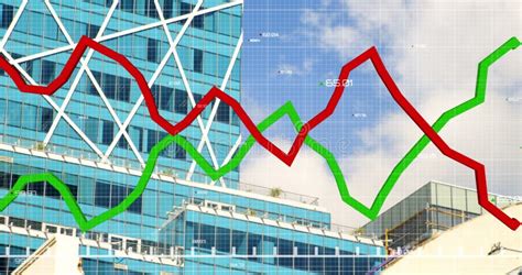 Financial Curves Over Building Site Stock Illustration Illustration Of Communication