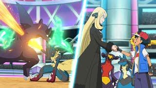 Ash Vs Cynthia Full Battleamv Pokemon Journeys Amv Doovi
