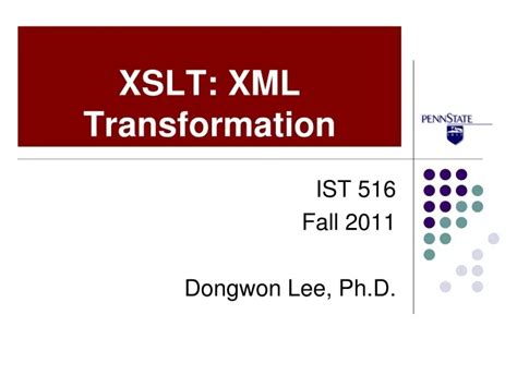 Ppt Xslt Xml Transformation Powerpoint Presentation Free Download
