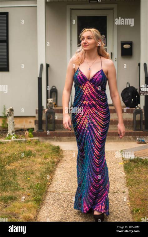 Dressed For The Senior Prom Stock Photo Alamy
