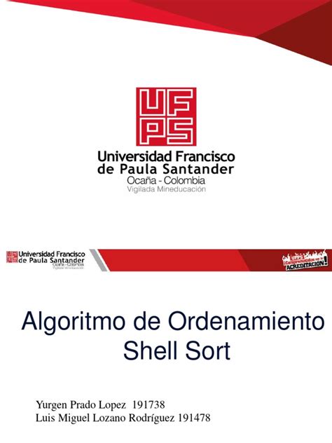 algoritmo shell sort pdf