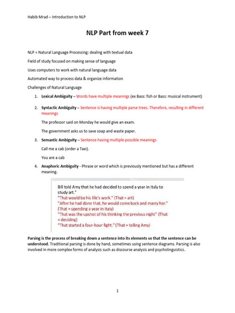 Introduction To Nlp Pdf Semantics Parsing