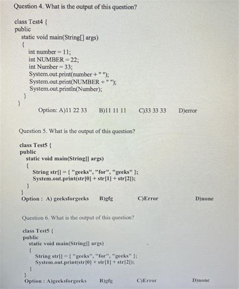 Solved Question 2 What Is The Output Of This Question Chegg Com
